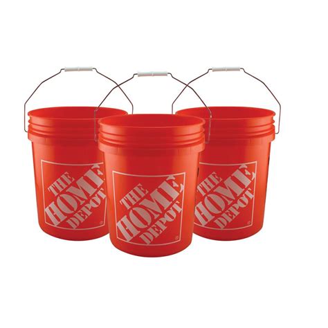The Home Depot 5 Gal Homer Bucket 3 Pack 05glhd2