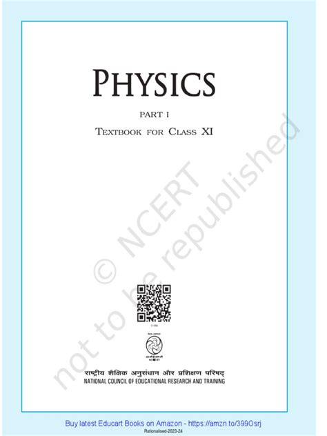 Ncert Class 11 Physics Book Part I Pdf