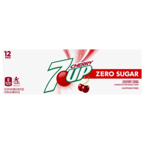 7 Up Soda Zero Sugar Cherry 12 Pack Brookshires