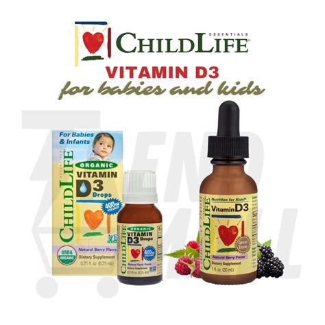 ChildLife Essentials Baby Organic Vitamin D3, Natural Berry Flavor ...
