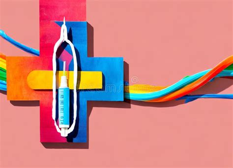 Abstract Representation Of The Concept Of Medical Using Dynamic Shapes And Colors Stock