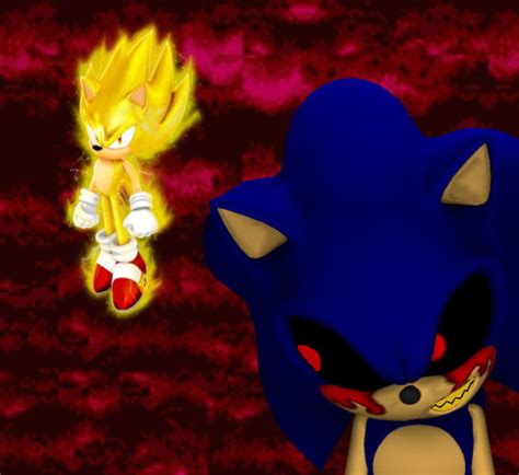 Super Sonic Vs Sonicexe By Guihgihuguy On Deviantart