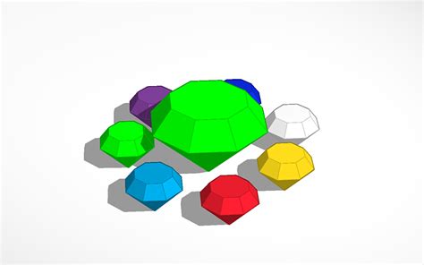 3d Design Chaos Emeralds Tinkercad