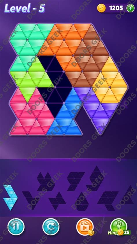 Block Triangle Puzzle Master Level 5 Solution Doors Geek
