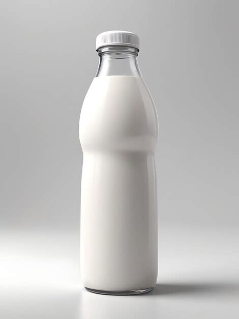 Plastic Milkshake Bottle Mockup Premium Ai Generated Image