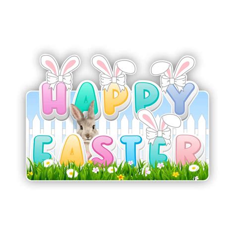 Happy Easter Flash With Fence Quick Flash Easter Holiday Signway
