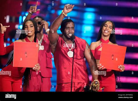 Sean Diddy Combs Accepts The Global Icon Award During The Mtv Video