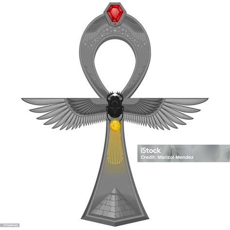 Threaded Cross And Other Egyptian Symbols Stock Illustration Download