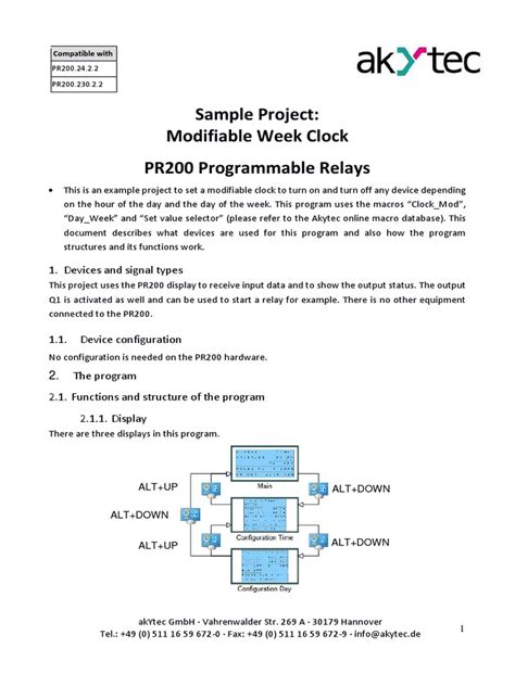 Manual Modifiable Week Clock En Pdf Information And Communications Technology Computer Science