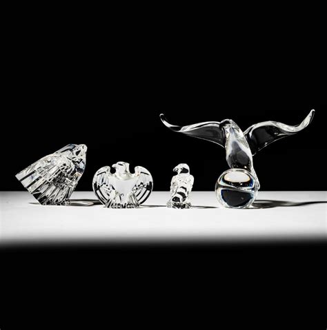 Lot Four Steuben Glass Eagle Sculptures