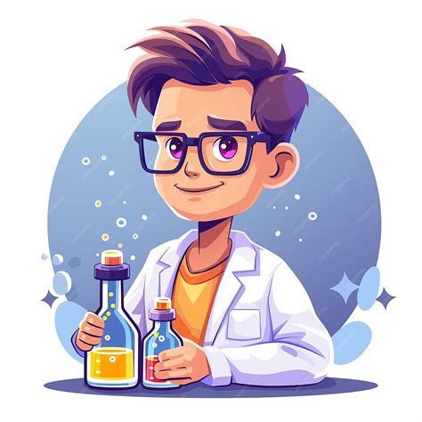 Cute Scientist Formulating Hypotheses Cartoon Vector Illustration Premium Ai Generated Image