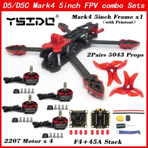Mark4 5inch D5 D5c Fpv Wheelbase Carbon Fiber Frame 5mm Arm 5043
