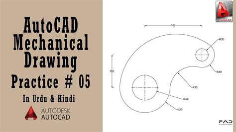 Mechanical Drawing In AutoCAD Practice Urdu Hindi Autocad Tutorial Autocad