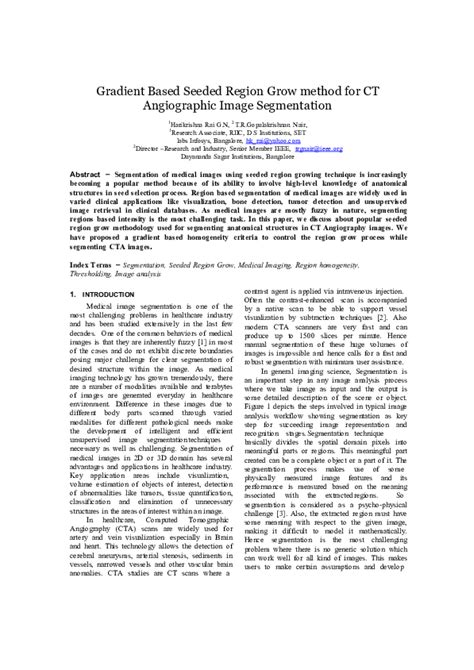 Pdf Gradient Based Seeded Region Grow Method For Ct Angiographic