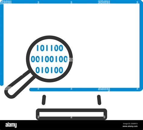 Data Analysing Icon Editable Bold Outline With Color Fill Design