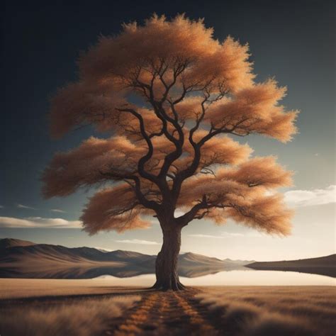 Premium Photo Artificial Intelligence Tree Rendering Detail