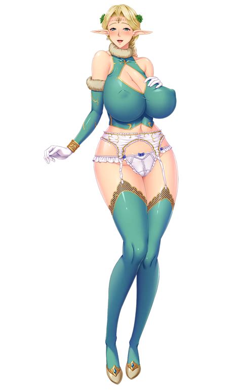 Rule 34 Blonde Hair Clothing Elf Elf Ears Ephildis Agraliel Game Cg Huge Breasts Jewelry