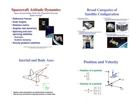 Spacecraft Attitude Dynamics Position And Velocity Princeton
