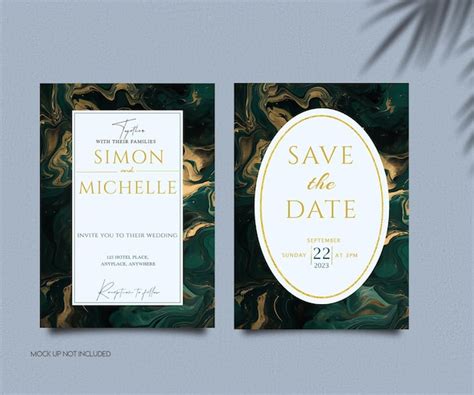 Premium Psd Elegant Wedding Invitations Floral Designs