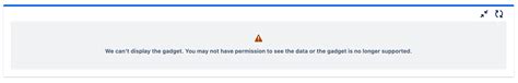 We Cant Display The Gadget You May Not Have Permission To See The Data Or The Gadget Is No