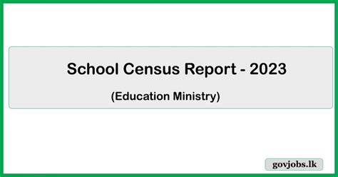 School Census Report 2023 Govjobslk