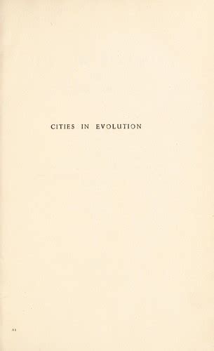 Cities In Evolution By Patrick Geddes Open Library