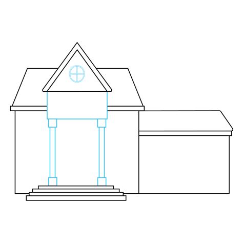 How To Draw A School Building Step By Step