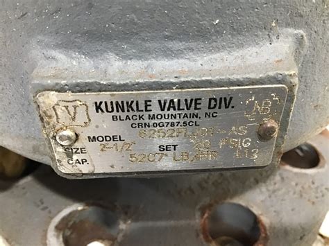 Kunkle Valve 6252flj01 As 2 1 2″ Flgd Iron Body Pressure Relief Valve Moses B Glick