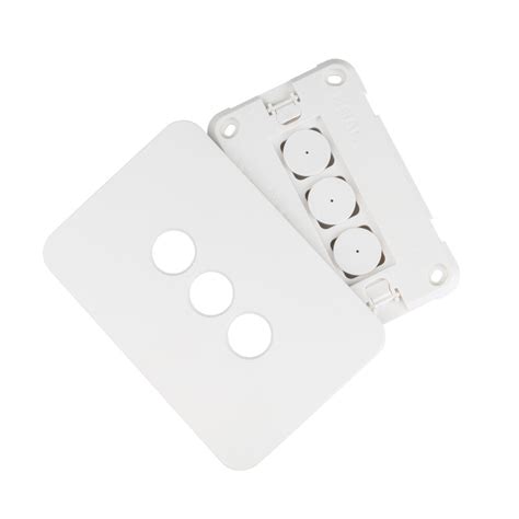 Pixie Ambience Xl Ambience Large Face Plate 3 Gang Gloss White Lighting Empire