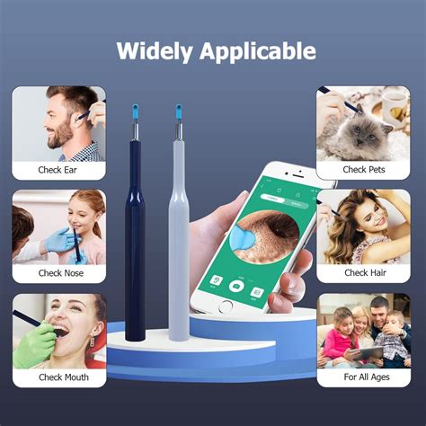 Wireless Otoscope Ear Wax Removal Tool Camera Anti Fall Eartip
