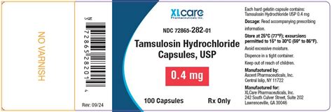 Dailymed Tamsulosin Hydrochloride Capsule
