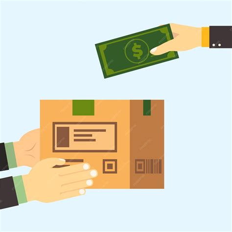 배달 개념에 현금 무료 벡터