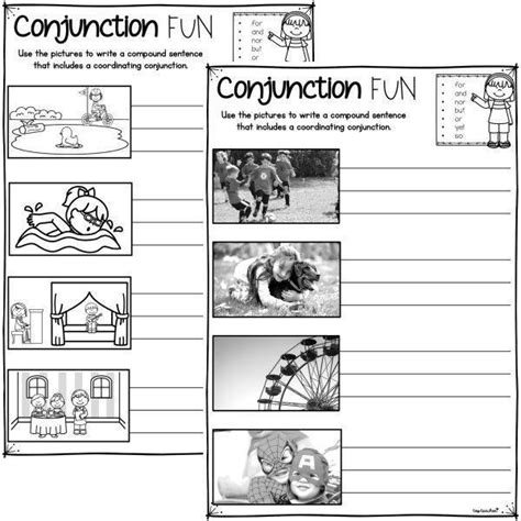 Conjunction Worksheets Conjunctions Worksheet Conjunction Worksheets