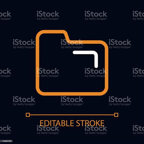 Folder Pixel Perfect Color Linear Ui Icon For Dark Theme Stock