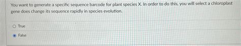 solved you want to generate a specific sequence barcode for