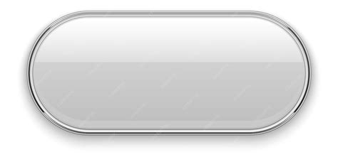 Premium Vector Oval Button Template Glossy Reflection White Mockup