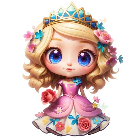 Premium Vector Cute Princess With Pink Dress