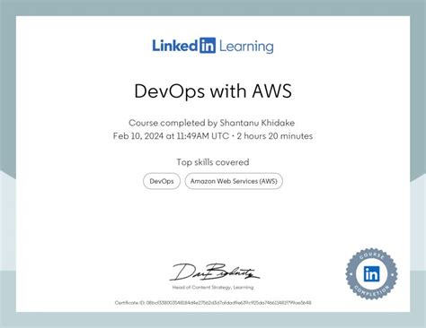 Completed Devops With Aws Certificate With Dipali Kulshrestha 🚀