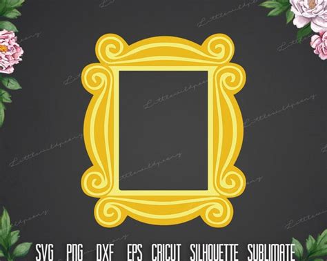 Yellow Peephole Frame Svg Friends Tv Show Design Png Door Etsy