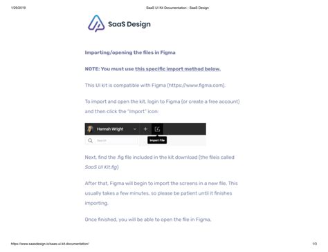 SaaS UI Kit Figma Documentation