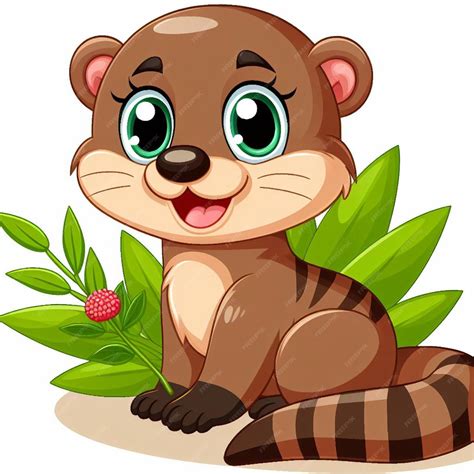 Premium Vector Cute Mongoose Vector Cartoon Illustration