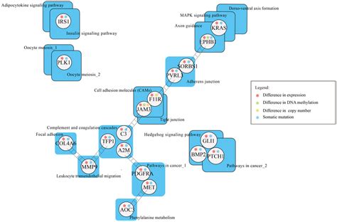 The Architecture Of Cross Talking Pathways The Blue Squares Represent