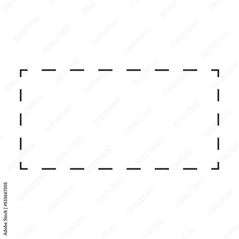 Rectangle Shape Dashed Icon Vector Symbol For Creative Graphic Design Ui Element In A Pictogram