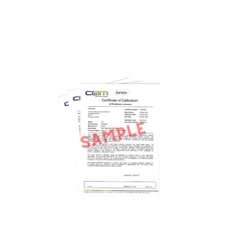 Traceable Calibration Services Credit Terms Available Eezee