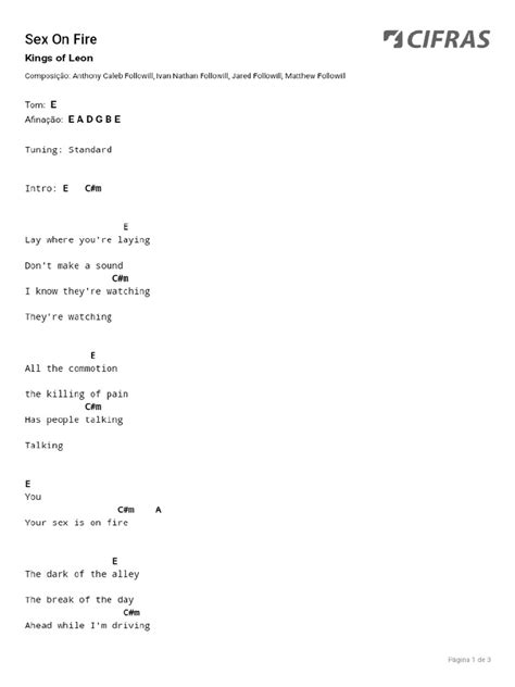 Cifras Cifra Kings Of Leon Sex On Fire Pdf
