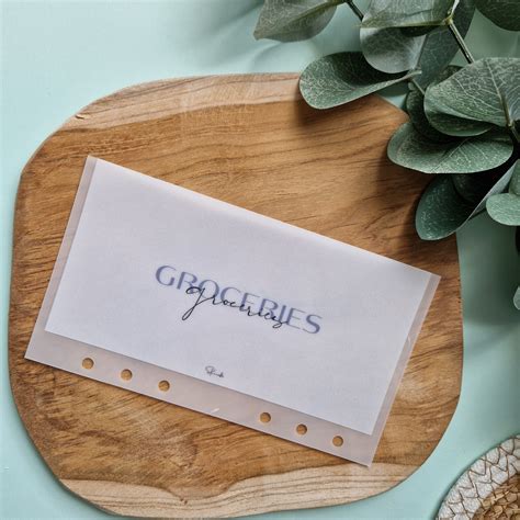 Personalised Vellum Wallet Envelope A6 Envelope Vellum Cash Envelope