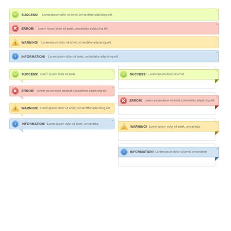 各种常用的网页提示框样式设计psd素材下载