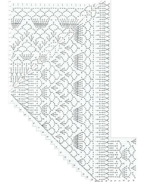 Nenhuma Descrição De Foto Disponível Вязанная крючком шаль Узор платка Схемы вязания