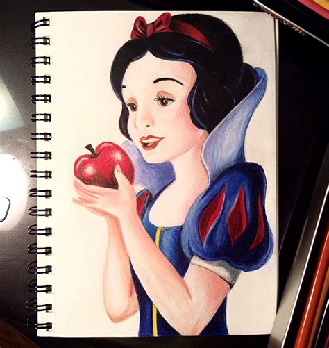 Snow White Drawing In Prismacolor Colored Pencils Done By Courtney