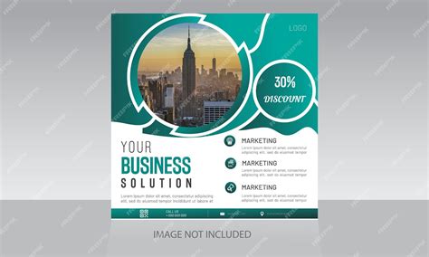 편집 가능한 비즈니스 사각형 배너 소셜 미디어 게시물 및 웹 인터넷 광고 템플릿 디자인에 적합 프리미엄 벡터